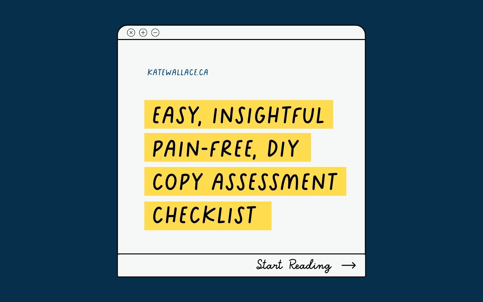 Grab Your DIY Copy Assessment! - Kate Wallace, Copywriter
